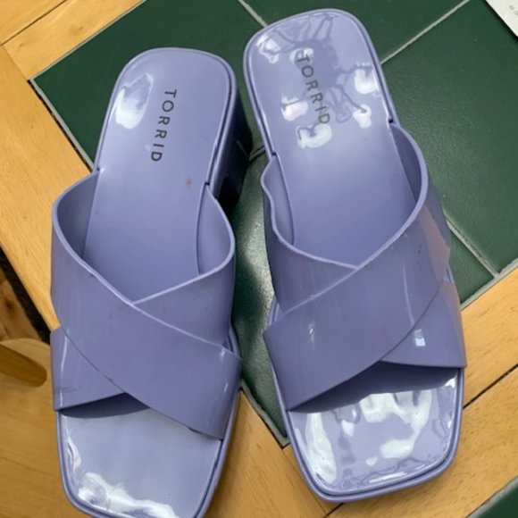 torrid | Shoes | Torrid Lavender Colored Heeled Slides Size 85 | Poshmark